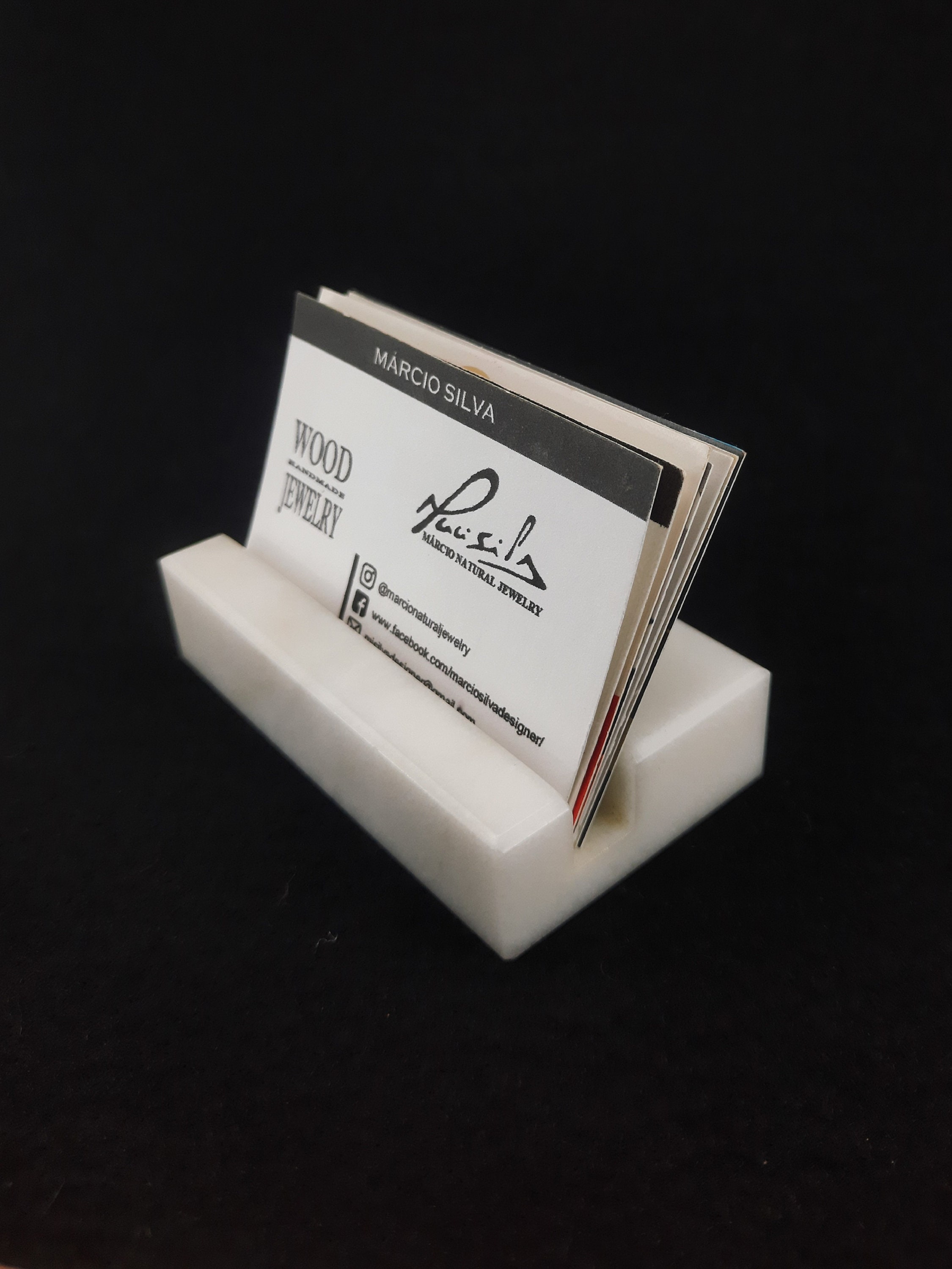 Table Card Holder Business Card Holder Marble Stone - Etsy