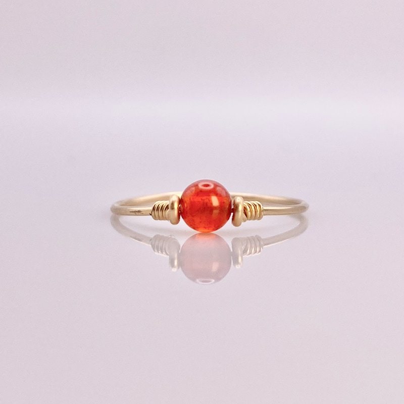 Red Carnelian Pinky Ring - Etsy UK