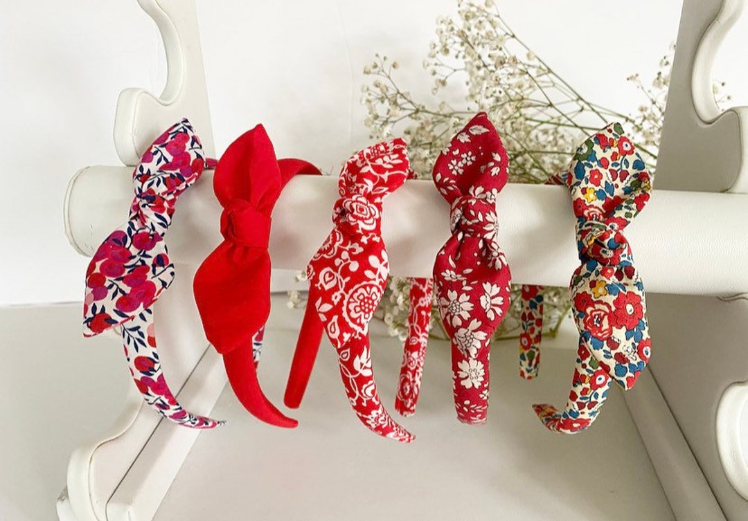 Red Christmas Liberty Hairband, Valentine Headbands, Liberty of London ...