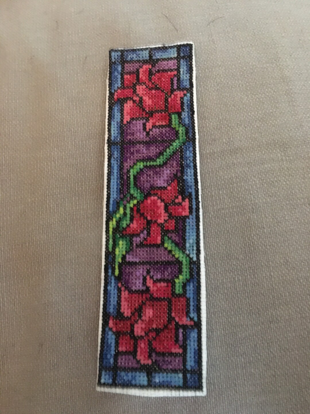 Rose Stained Glass Bookmark - Etsy