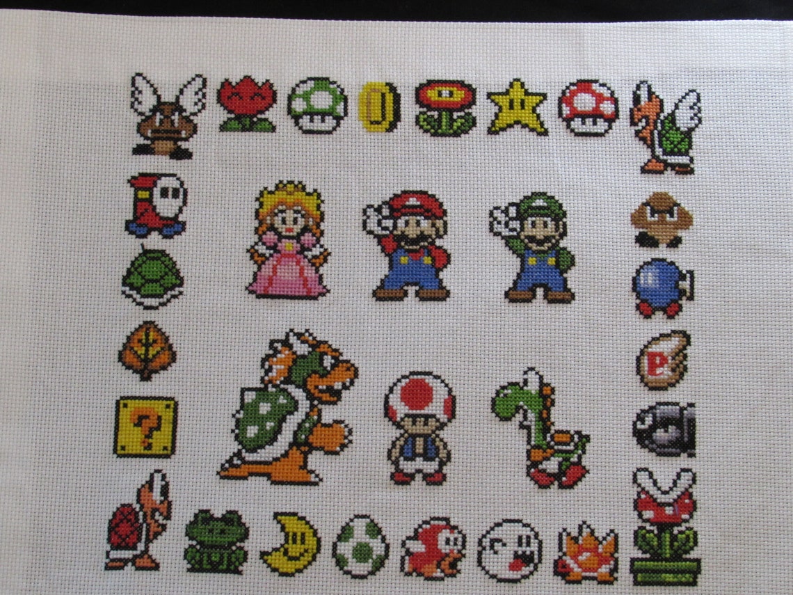 Super Mario Brothers Cross Stitch - Etsy