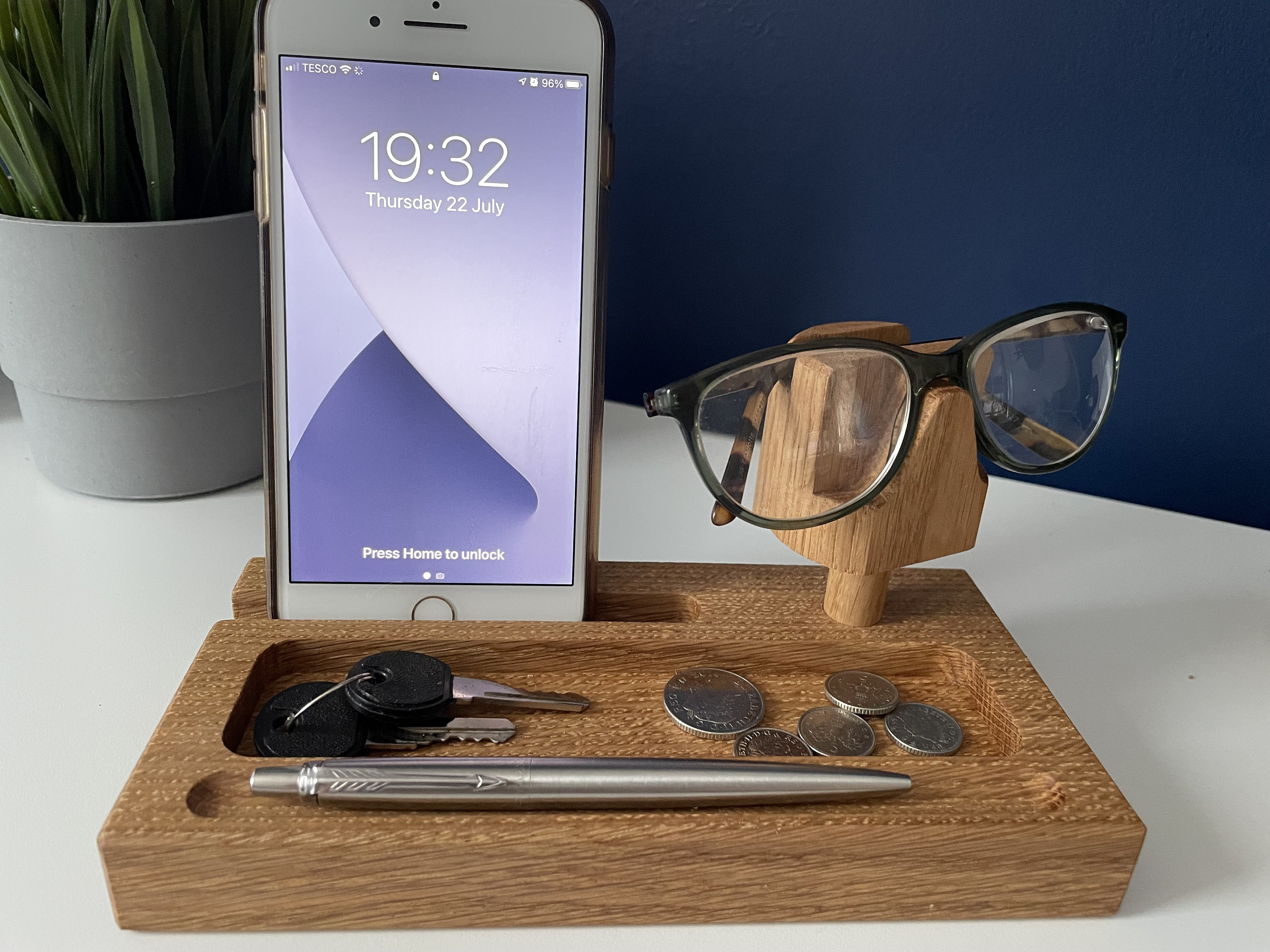 Bedside organiser desk organiser phone and glasses holder | Etsy