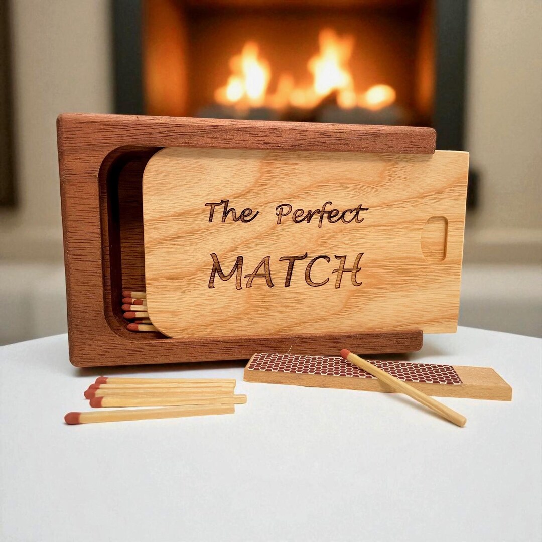 Personalized Wood Matchbox: 5th Anniversary Gift for Couple - Etsy