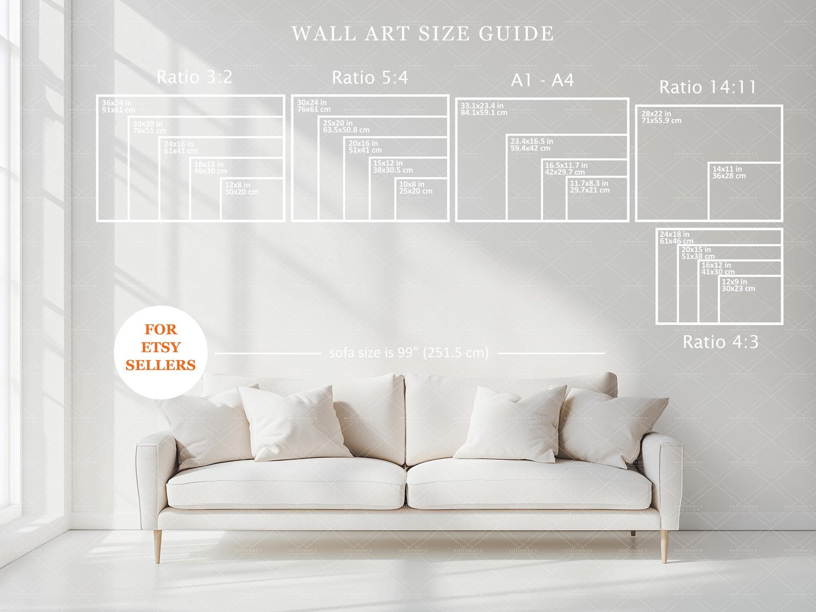 Etsy Art Size Guide: Frame Ratio Chart (JPG Digital Download) - Etsy