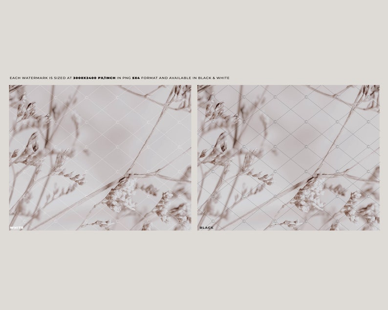Premade Watermark Set: PNG Overlays for Photography - Etsy