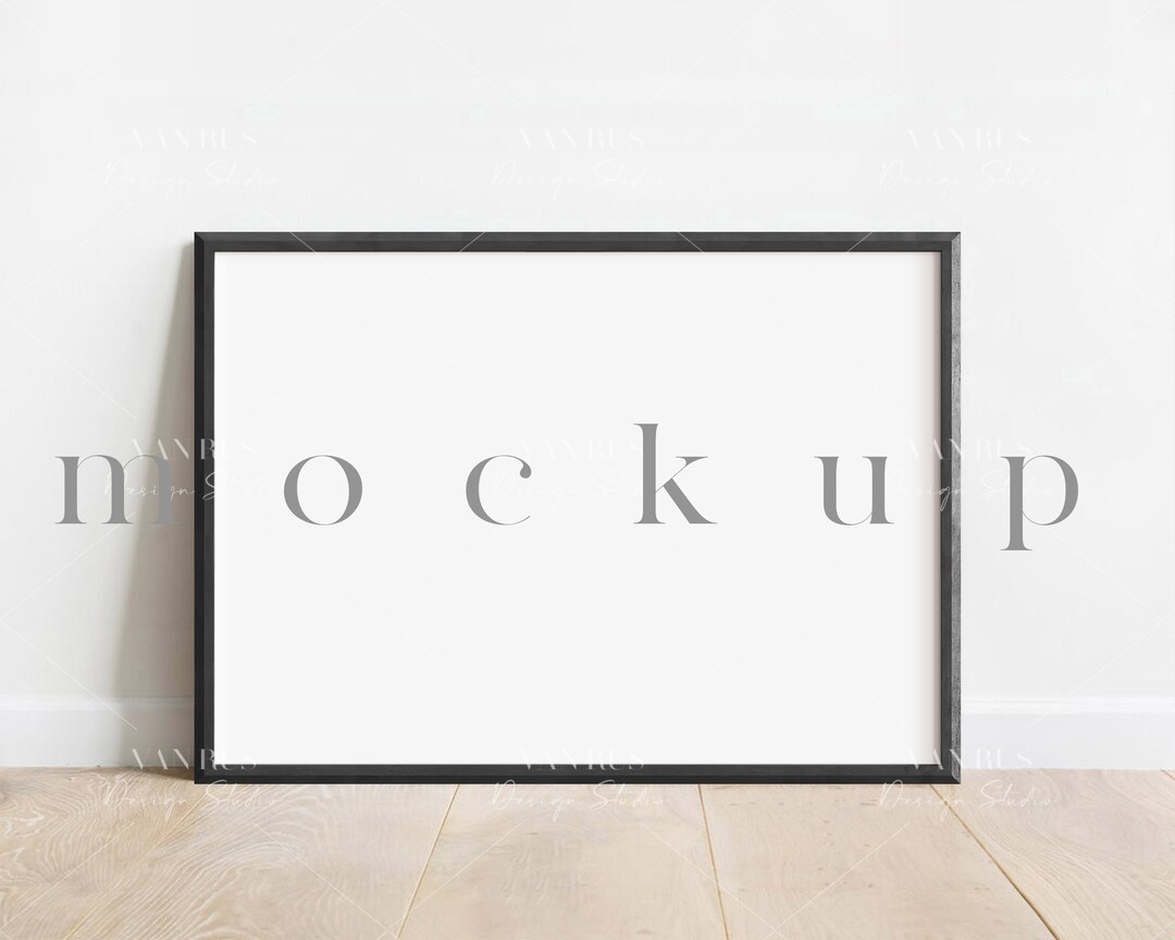 A4 Frame Mockup/ Digital Mockup /simple Landscape Styled Mockup/ Black ...