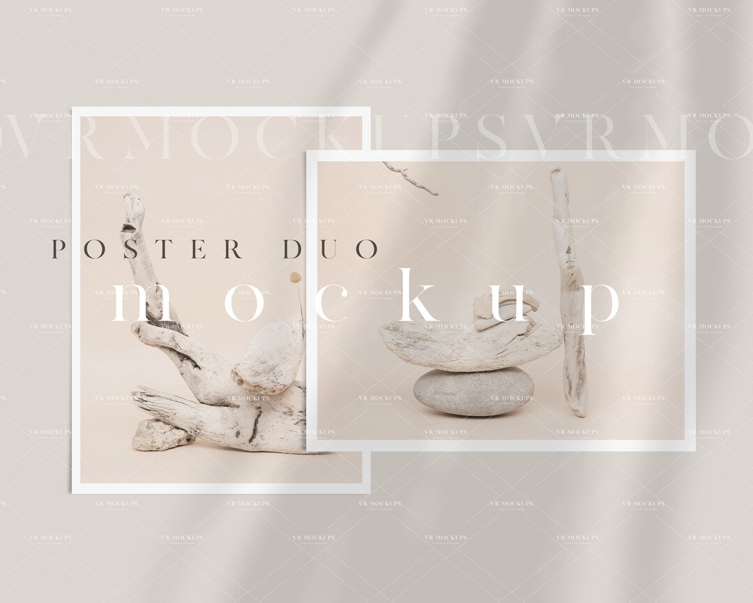 17x22 Poster Mockup: Shadow Overlay, Modern Bohemian Display (JPG PSD ...