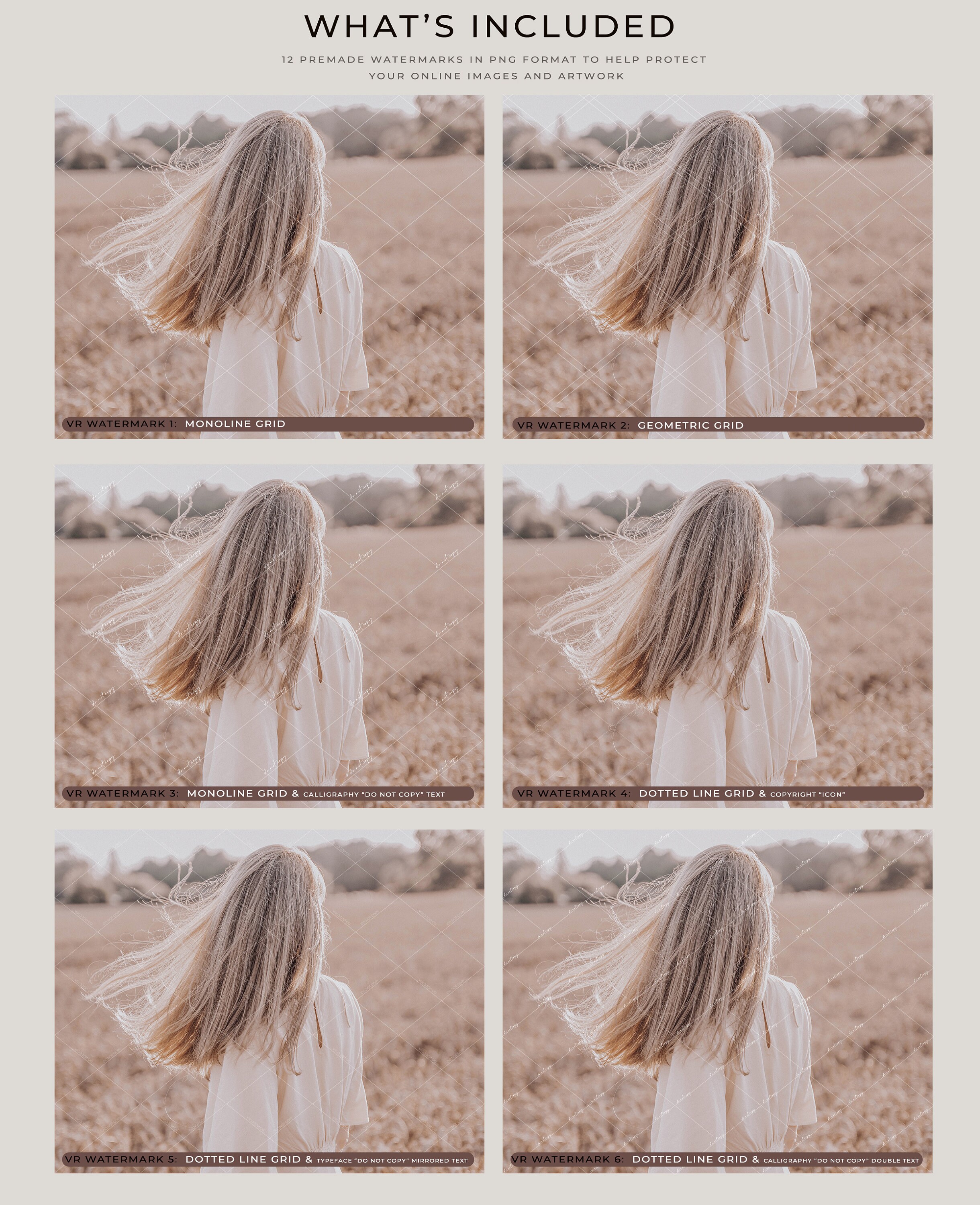 Premade Watermark Set: PNG Overlays for Photography - Etsy