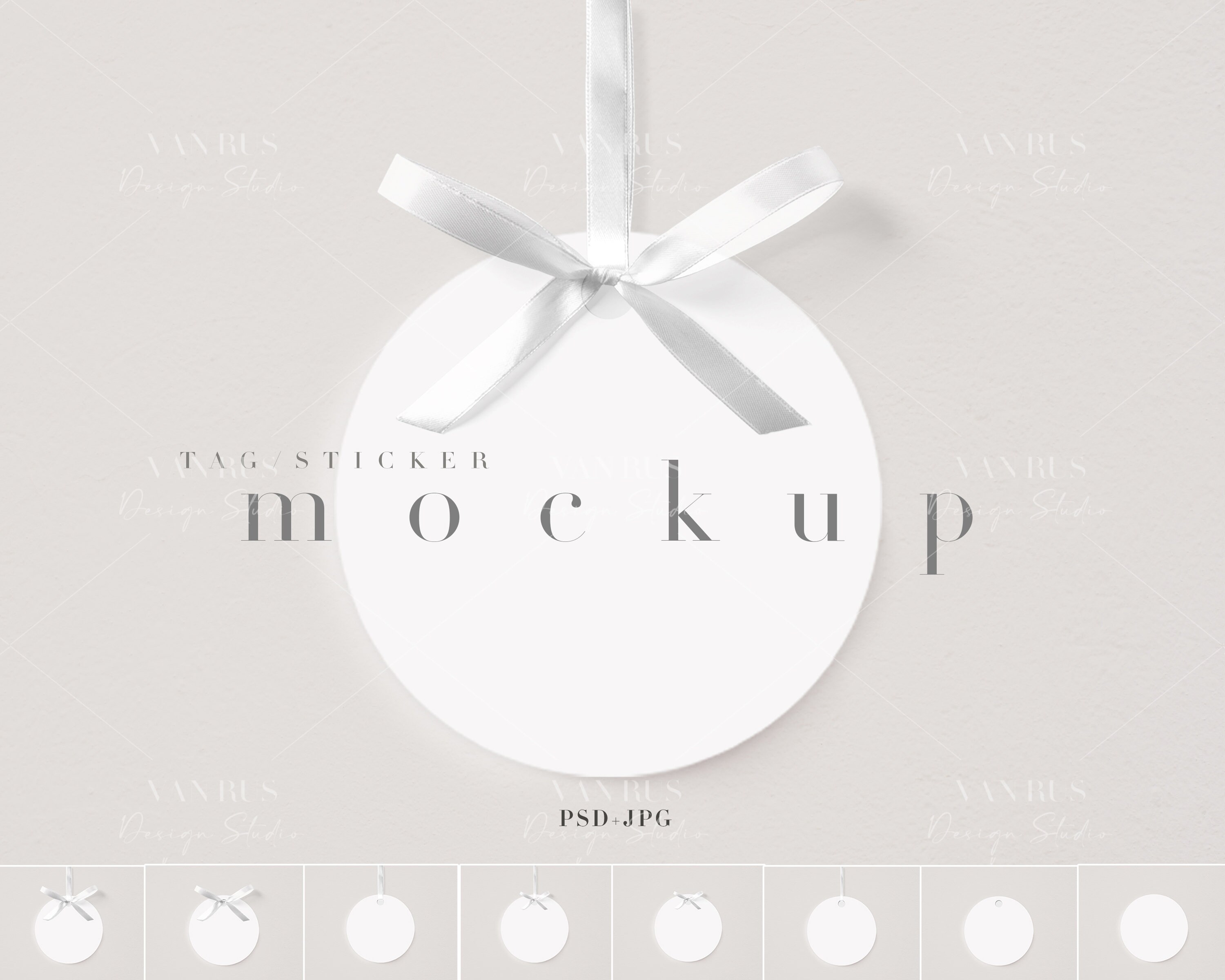 Round Tag Mockup Bundle/simple Tag Template/round Gift Sticker - Etsy UK