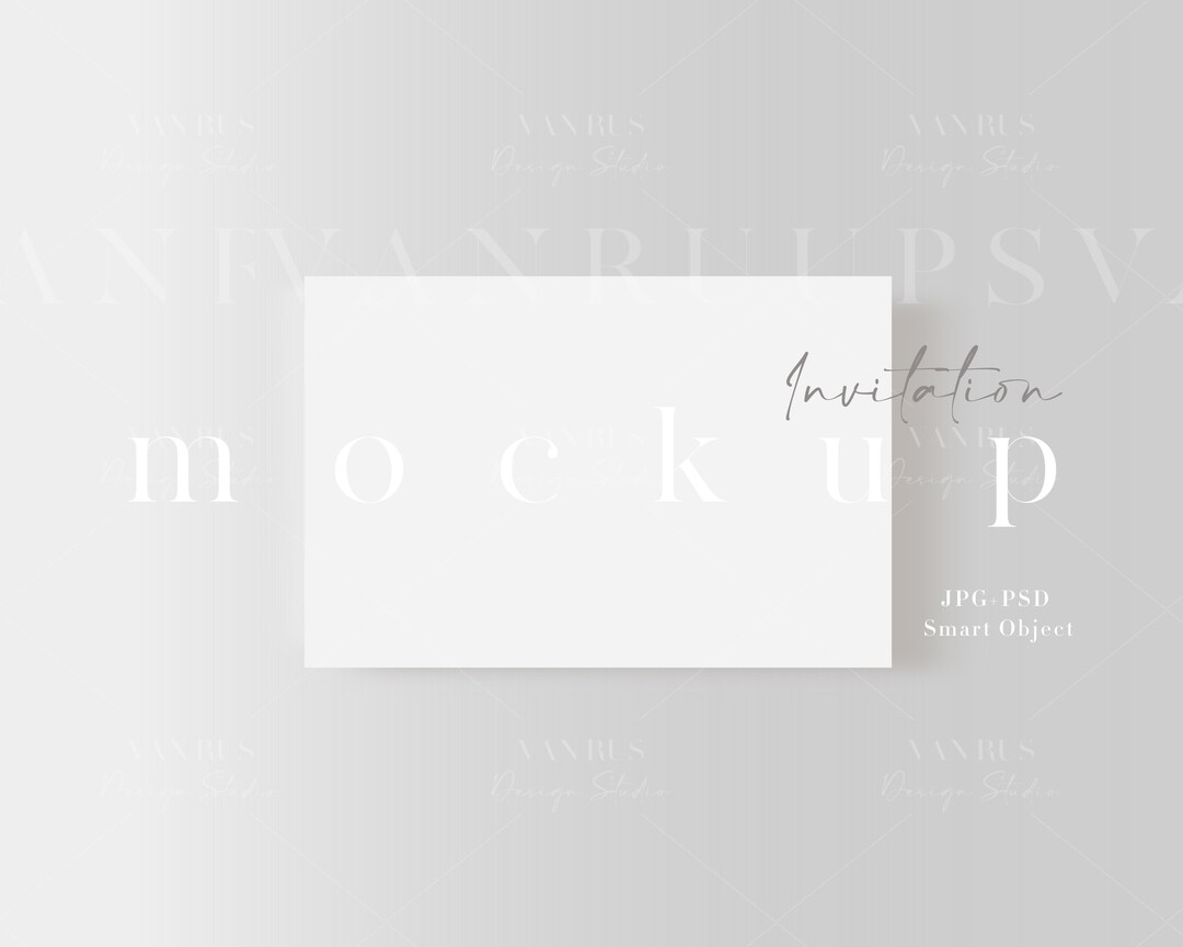 4x6 Invitation Mockup: Modern Neutral Card Template (JPG, PSD) - Etsy