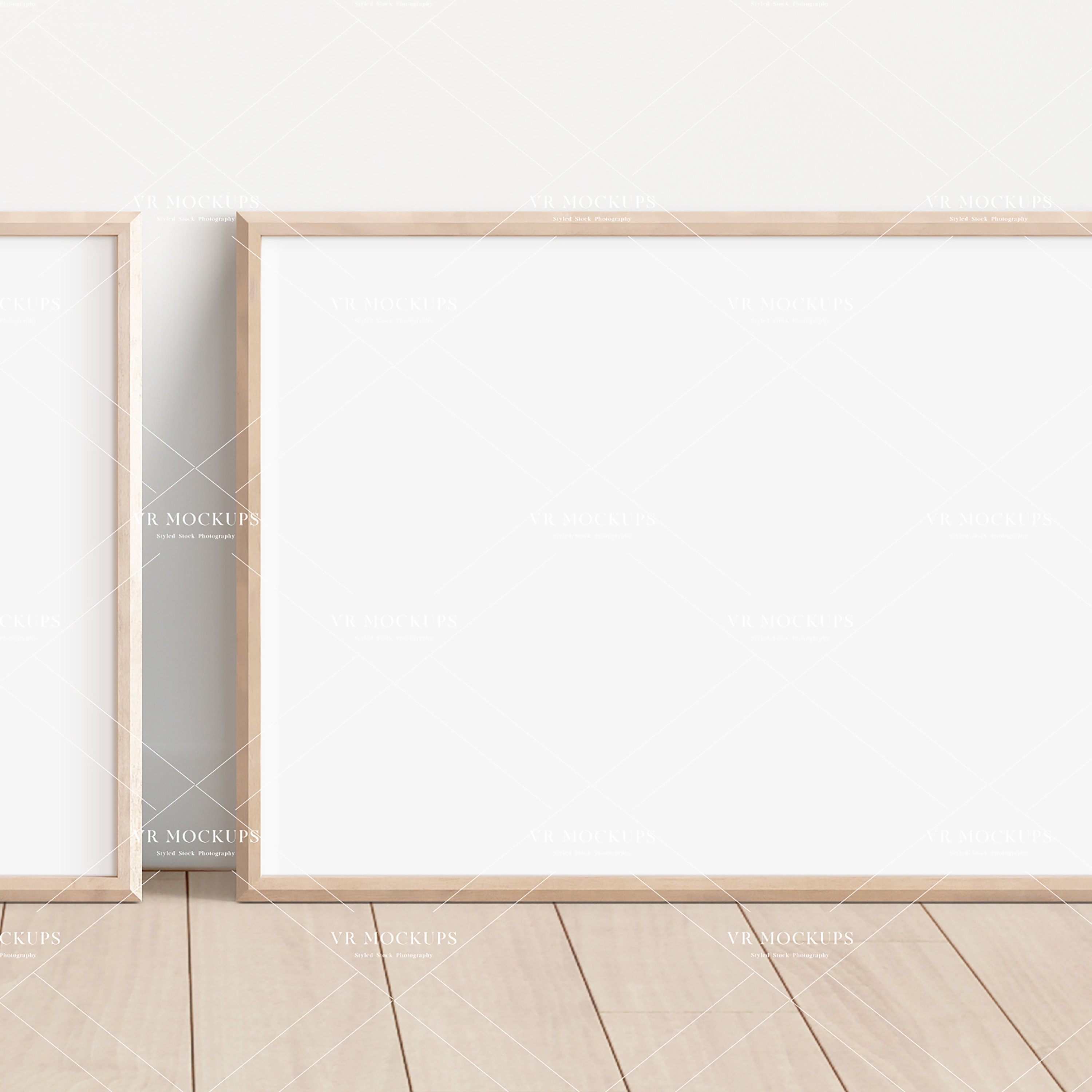 A4 Wood Frame Mockup Set of 3/A4 Minimalist Wood Framed Art - Etsy