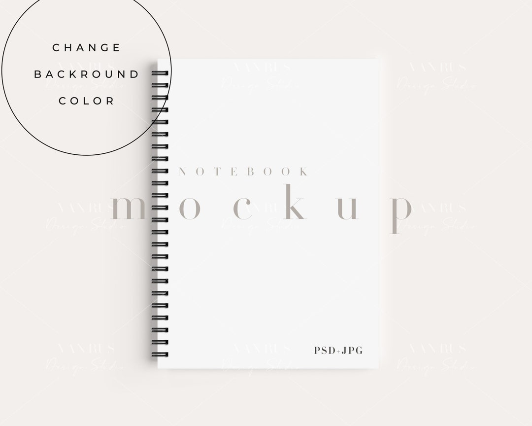 Customizable 5x7 Spiral Notebook Mockup/journal Mockup/simple Notebook ...