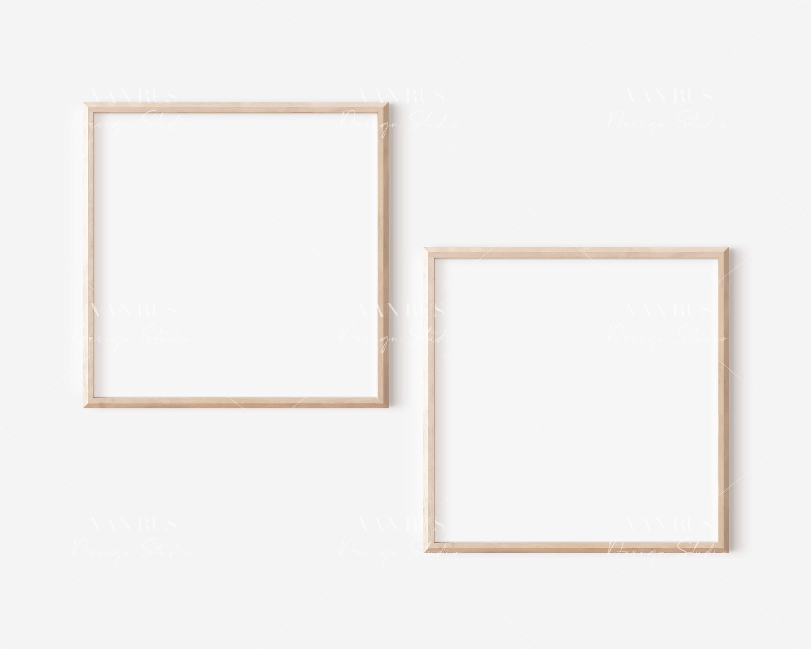 Square Wood Frame Mockup/ Modern Digital Mockup/square Wood - Etsy