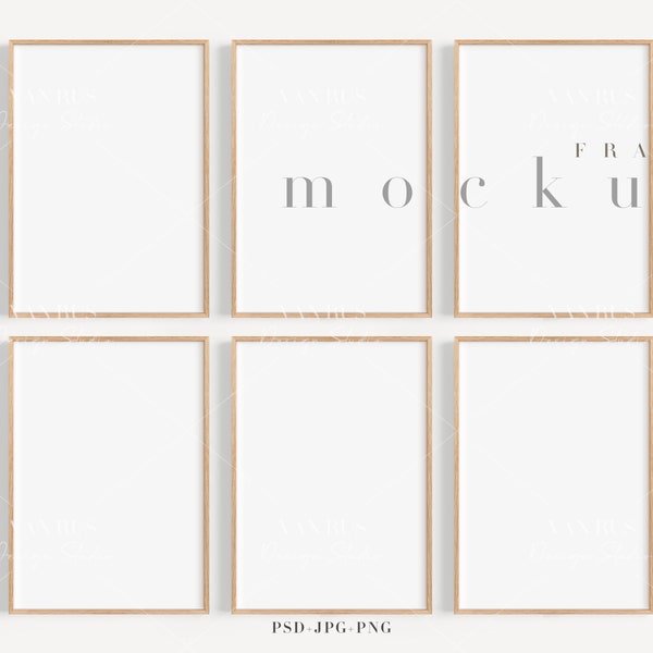 5 Frame Set Mockup - Etsy