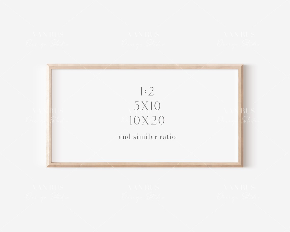 1:2 Wood Frame Mockup/modern Digital Mockup/5x10 10x20 Sign | Etsy