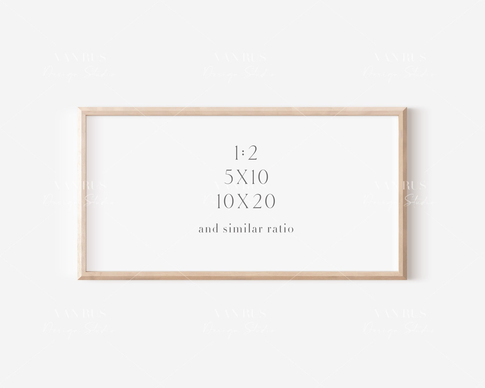 1:2 Wood Frame Mockup/modern Digital Mockup/5x10, 10x20 Sign Mockup ...