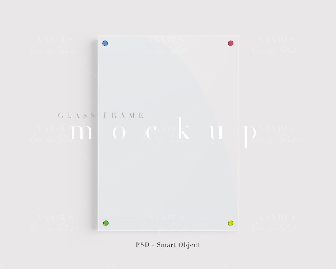 Movable Glass Frame Mockup/digital Mockup/modern Glass Portrait Styled ...