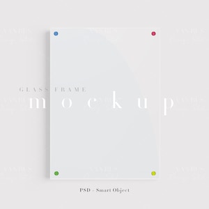 Movable Glass Frame Mockup/digital Mockup/modern Glass Portrait Styled ...