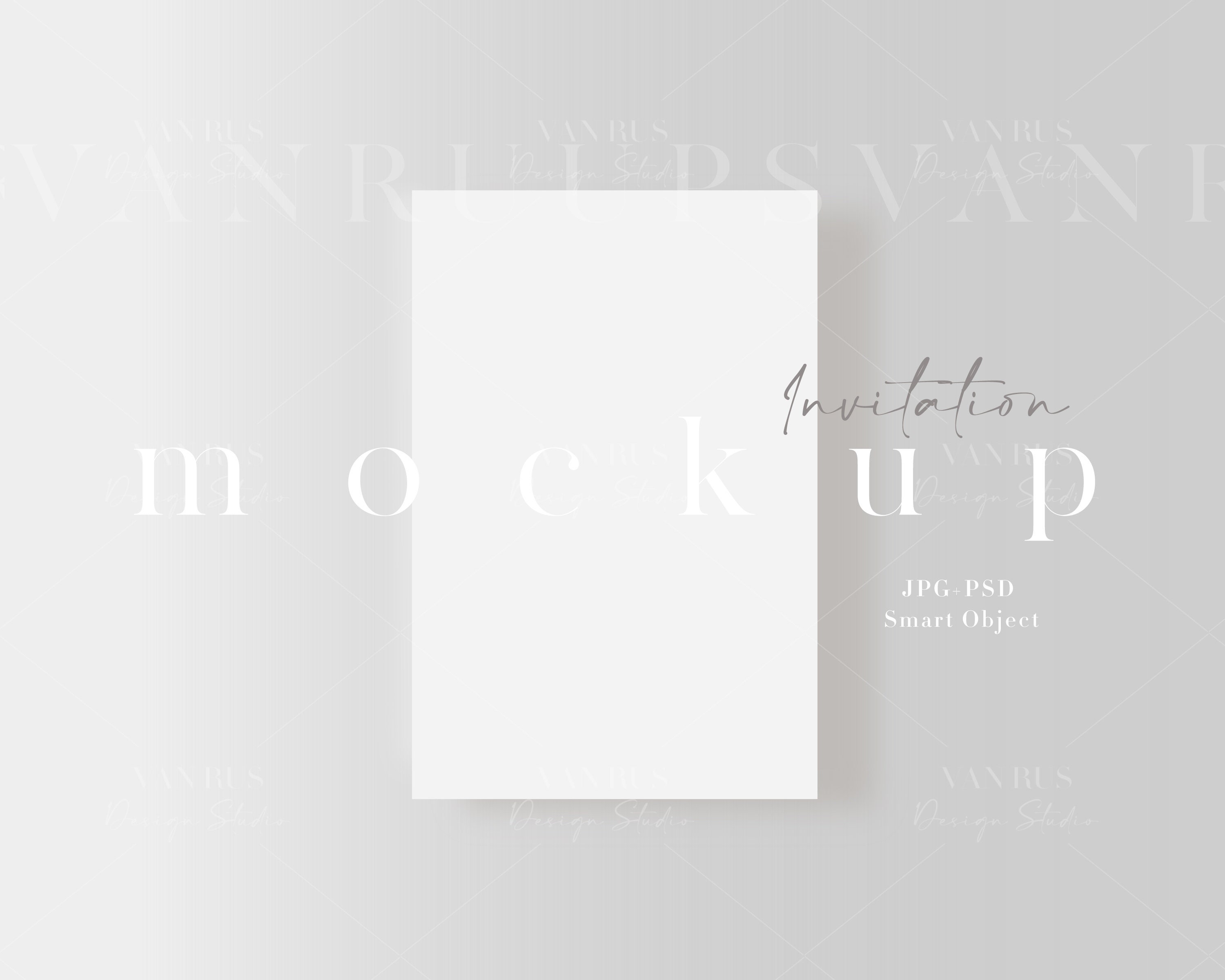 4x6 Wedding Card Mockup/Modern Invitation Clean Neutral | Etsy