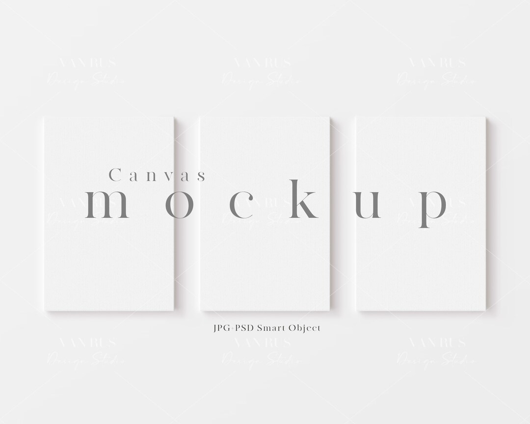 2x3 Canvas Mockup Trio/simple Canvas Mockup for 2x3 Artwork/simple ...