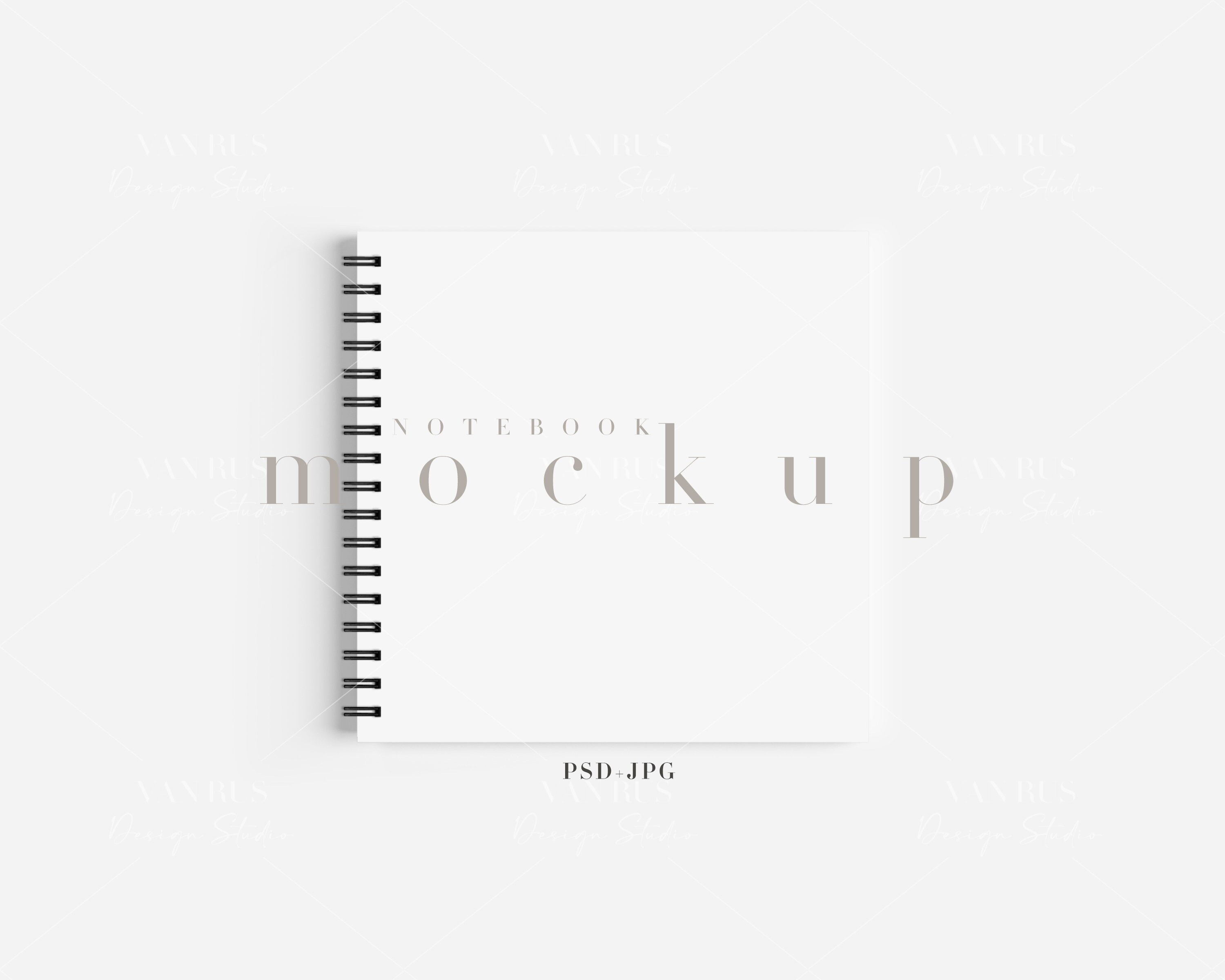 Minimalist Square Notebook Mockup: Modern Stationary Display (JPG PSD ...