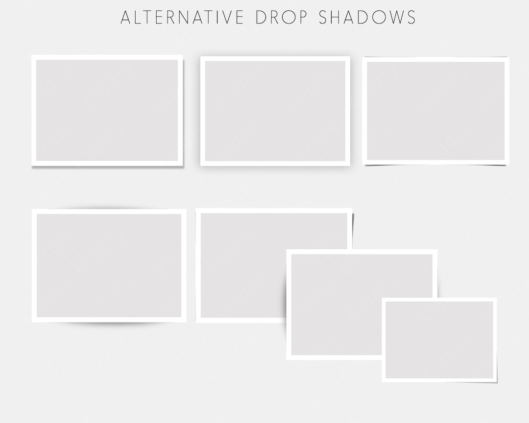 Alternative Drop Shadows: Graphic Design PNG Elements (digital Download ...
