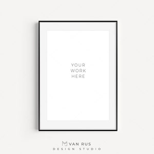 Black Frames Mockup Bundle Set of 6 /modern Thin Digital Mockups/clean ...