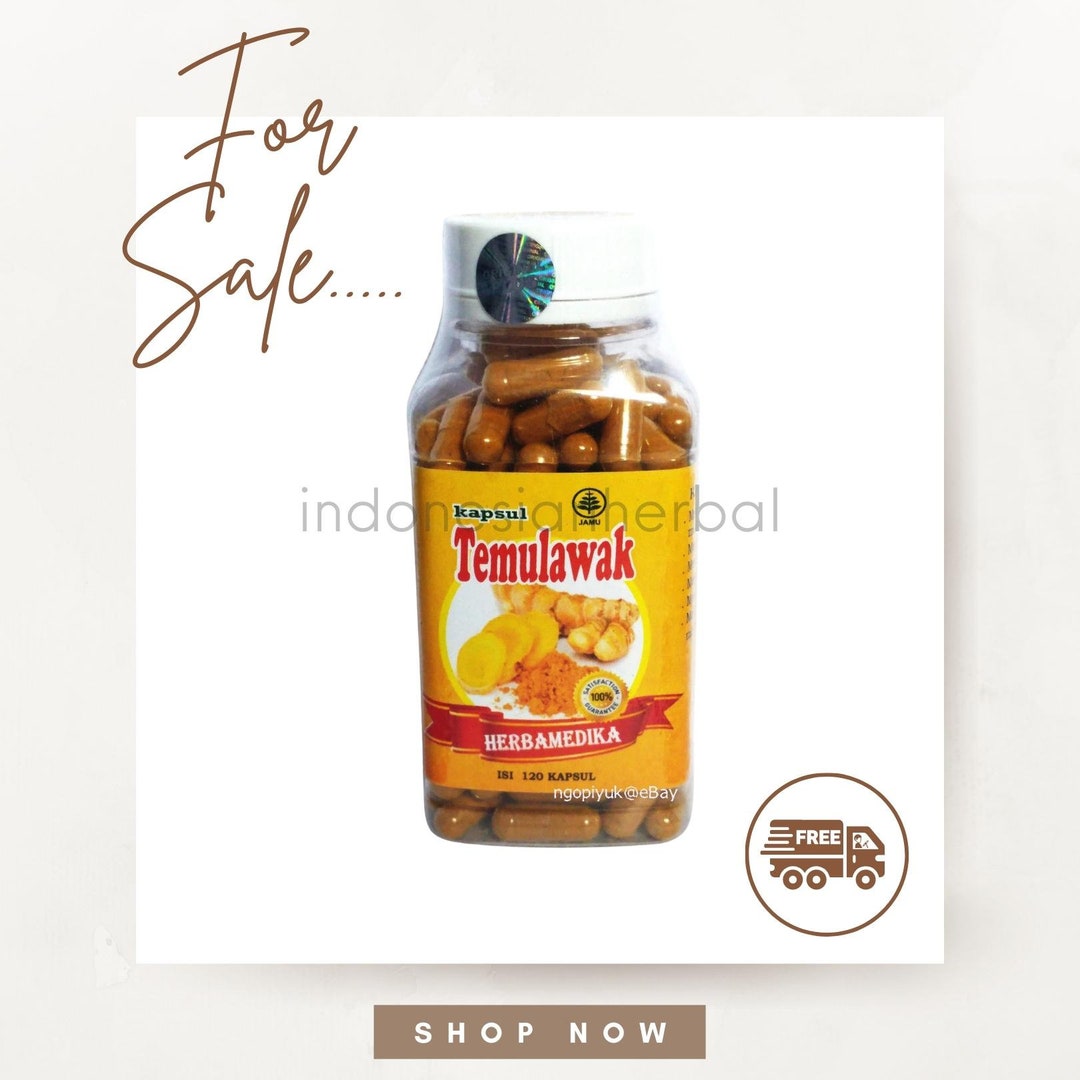 Temulawak / Curcuma Xanthorrhiza / Java Turmeric Powder 120 Capsules ...