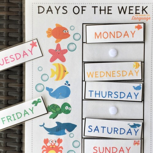 Printable Days of the Week Bundle Digital Download - Etsy