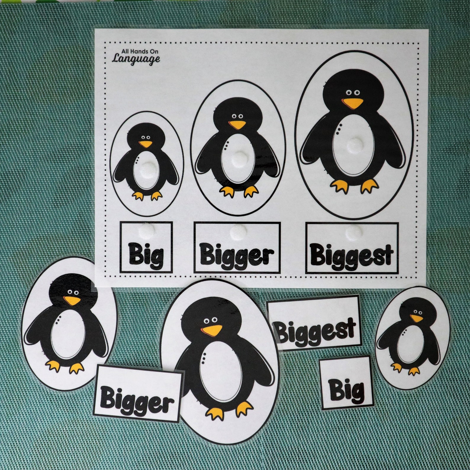 Big Bigger Biggest Penguin Matching Activity Put the - Etsy