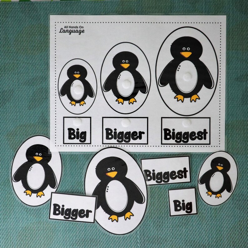 Big Bigger Biggest Penguin Matching Activity Put the - Etsy