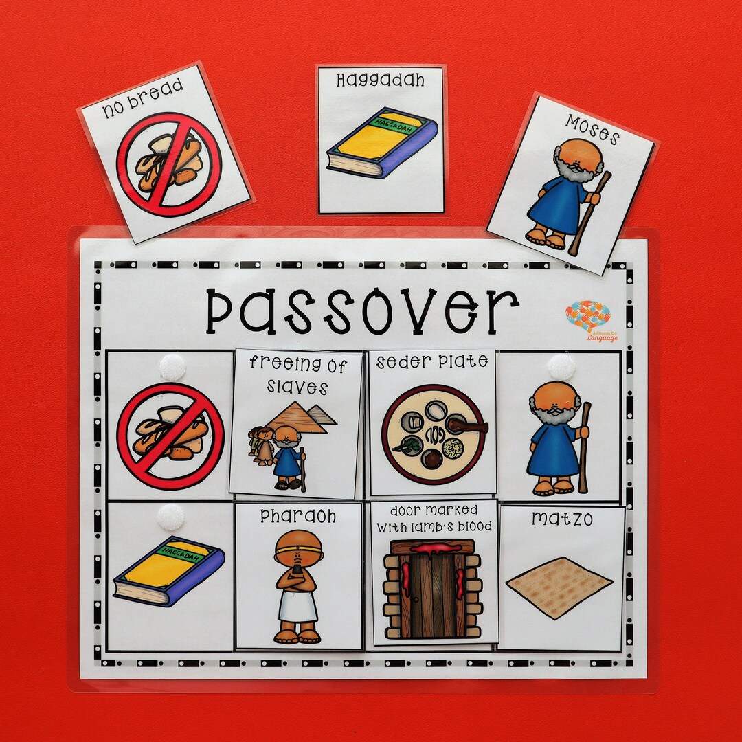 Passover Matching Activity, Match 8 Labeled Passover Pictures and ...