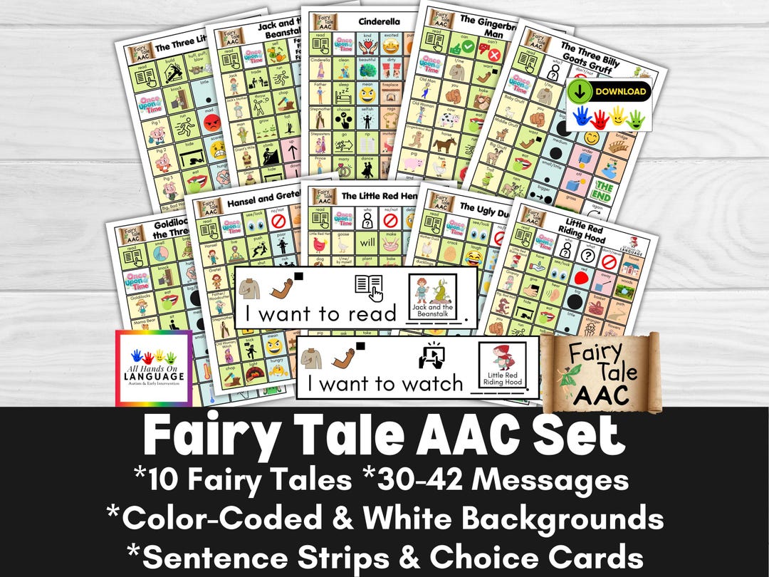 Fairy Tale AAC Boards Set: Speech & Autism Visuals (PDF Printable) - Etsy