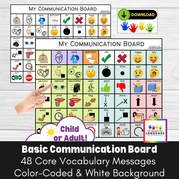 Color Communication Board - Etsy