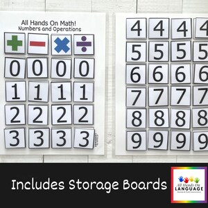 All Hands on Math Interactive Activity Board: 40 Number Cards + Add ...