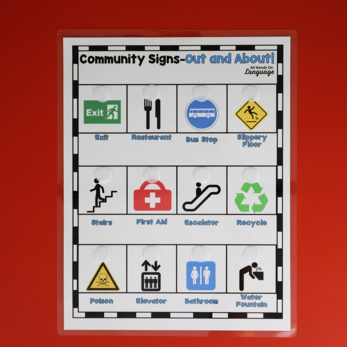 Community Signs Out and About Matching Activity Match 12 - Etsy