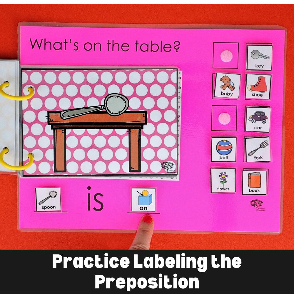 Common Objects Interactive Book: Preposition "on", Sentence Building ...