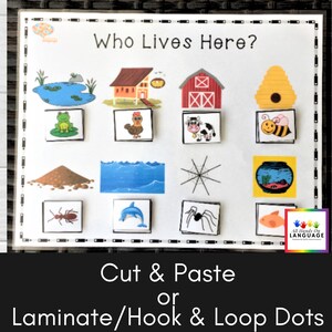 Animals and Homes Matching Activity, Who Lives Here? Associations ...
