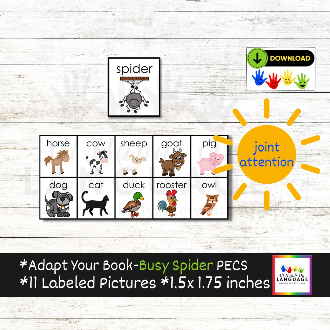 The Very Busy Spider Adapt YOUR Book Picture Set Match to the - Etsy