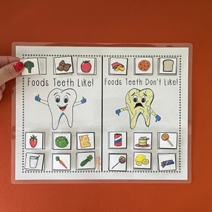 SORT the Foods Teeth Like and Don't Like Activity, Dental Health ...
