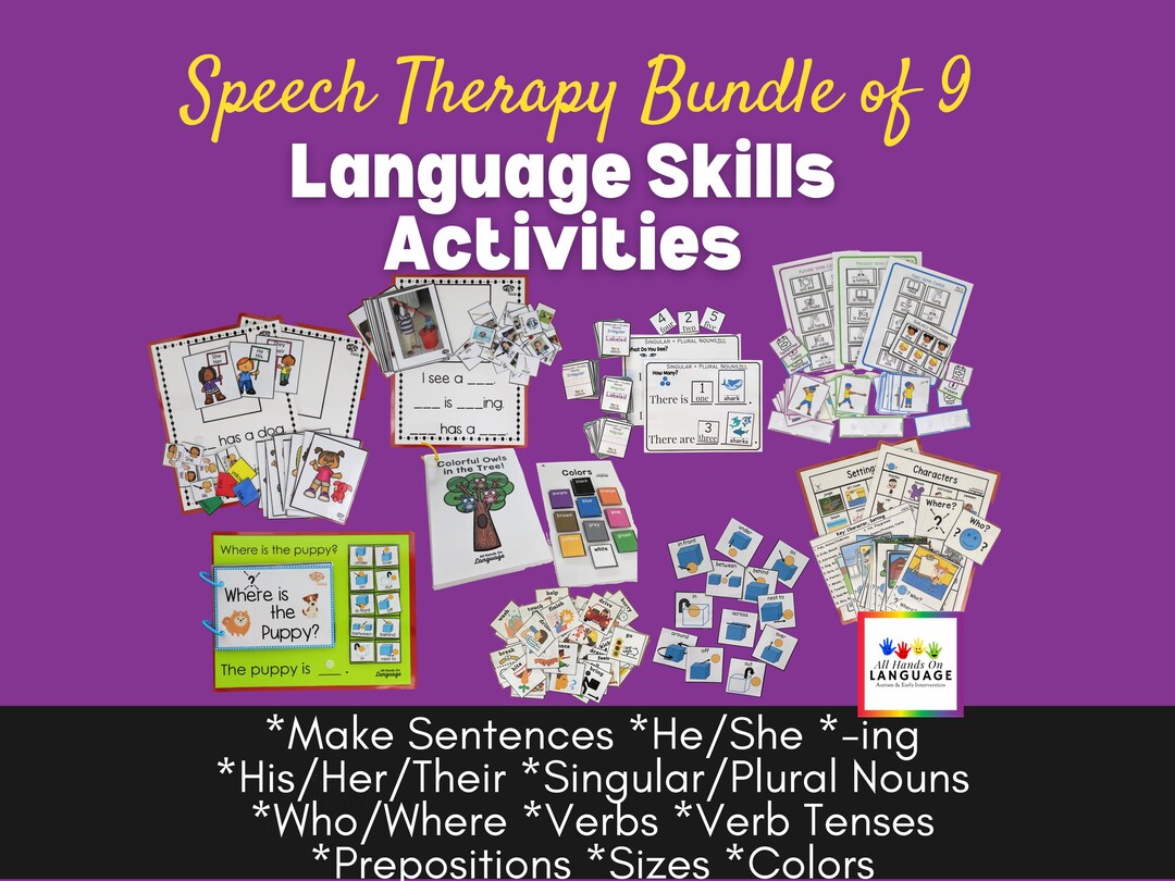 Big BUNDLE of 9 Language Activities for Autism, SLP Toolkit: Pronouns ...