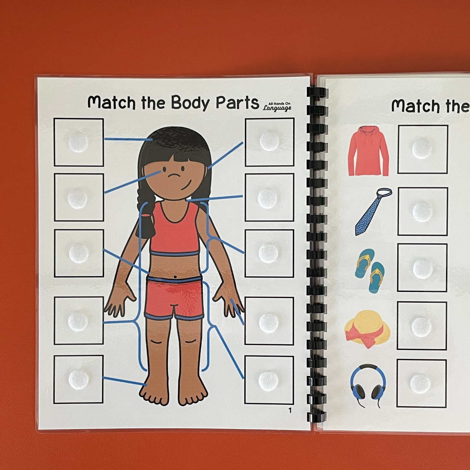 Clothes & Body Parts Interactive Book: Darker Skin Female, Autism ...