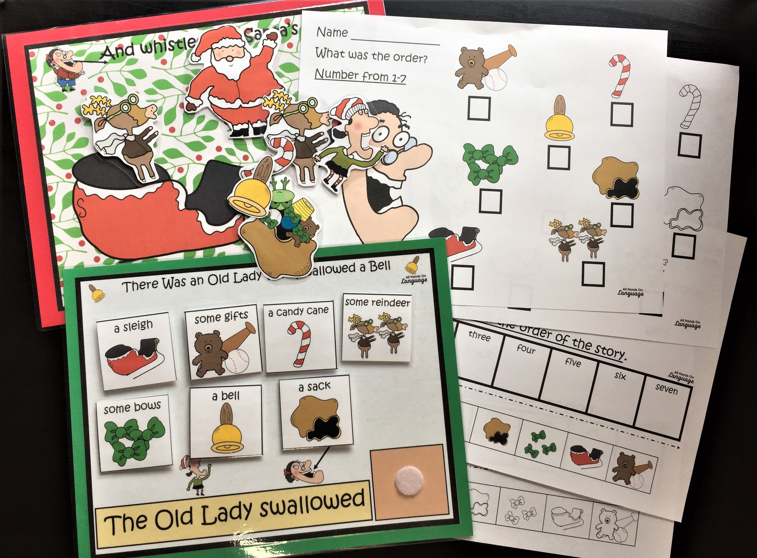 Old Lady Who Swallowed a Bell Story Companion Activities - Etsy