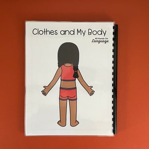Clothes & Body Parts Interactive Book: Darker Skin Female, Autism ...