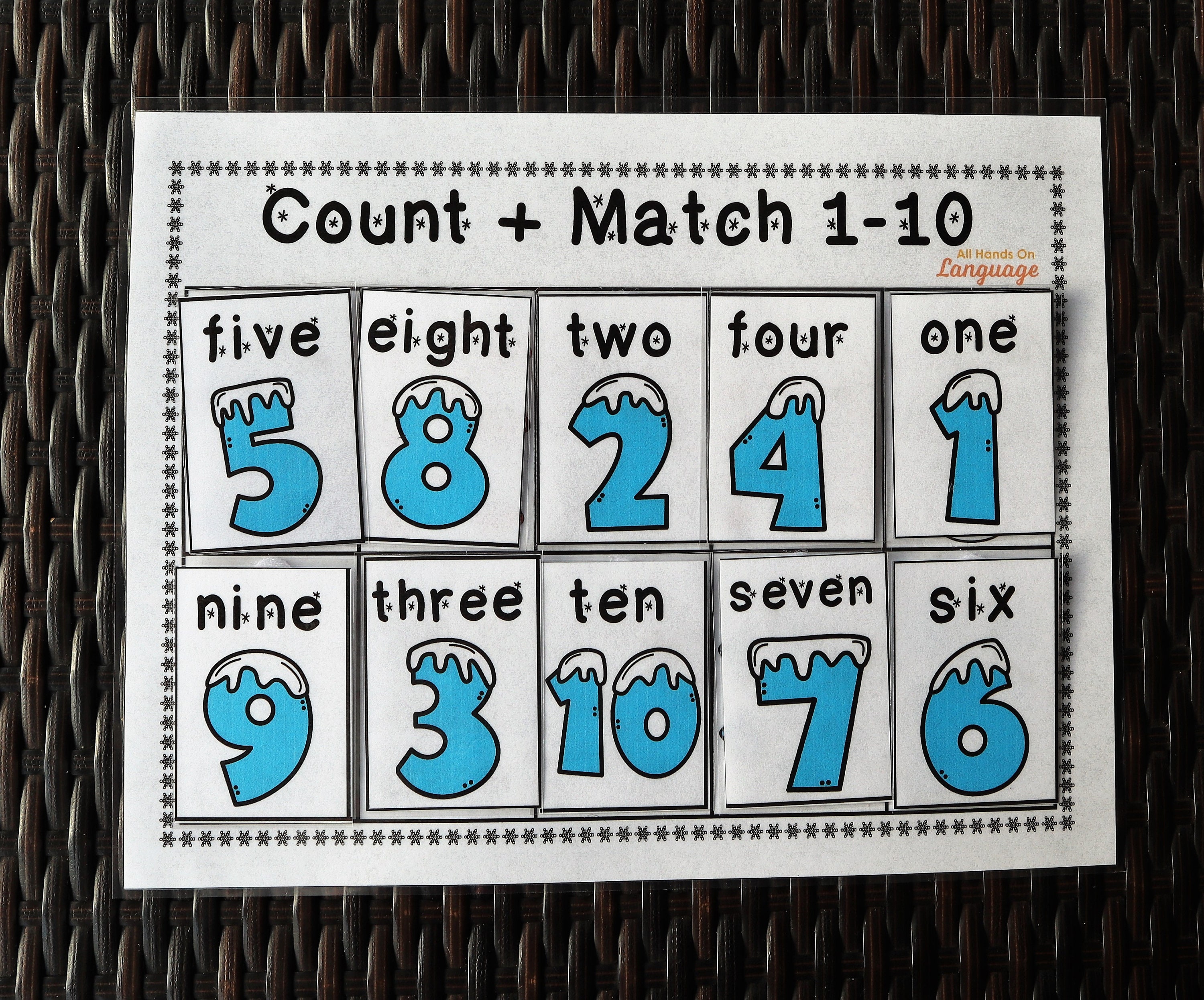 Winter Numbers 1-10 Count and Match Activity, Autism and Preschool PDF ...
