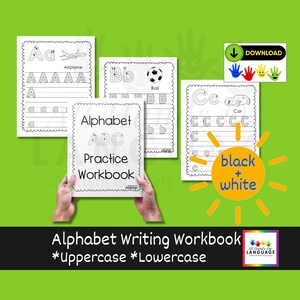Alphabet Workbook to Practice Writing, Uppercase and Lowercase Letters ...