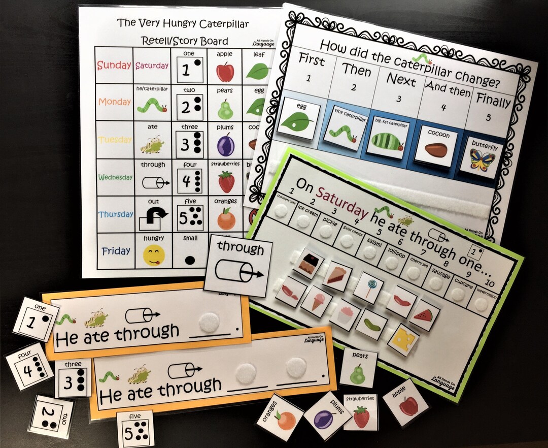 The Very Hungry Caterpillar Story Companion Activities for Sequencing ...