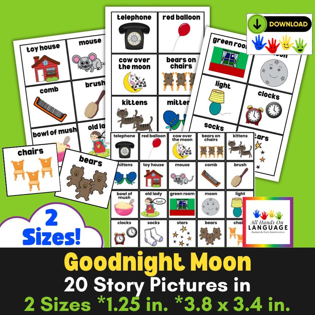 Goodnight Moon Story Matching Activity: Printable Picture Cards (PDF ...