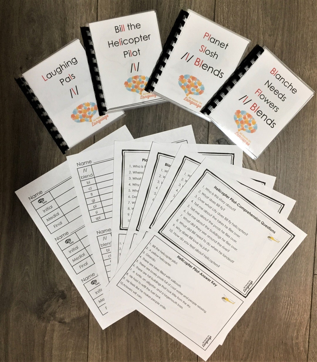 Articulation Stories, Initial L L Blends /l/ /bl,cl,fl,gl,pl,sl,spl/ 4 ...