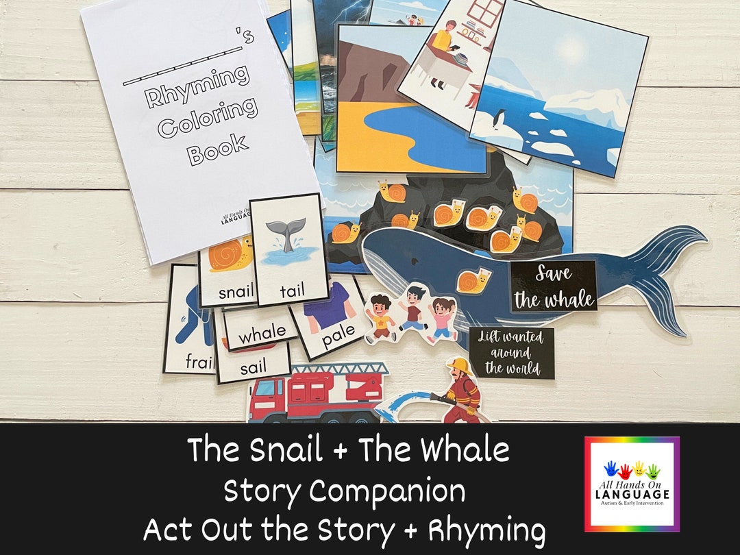 Snail and Whale Story Companion Set for Sequencing, Acting Out the ...